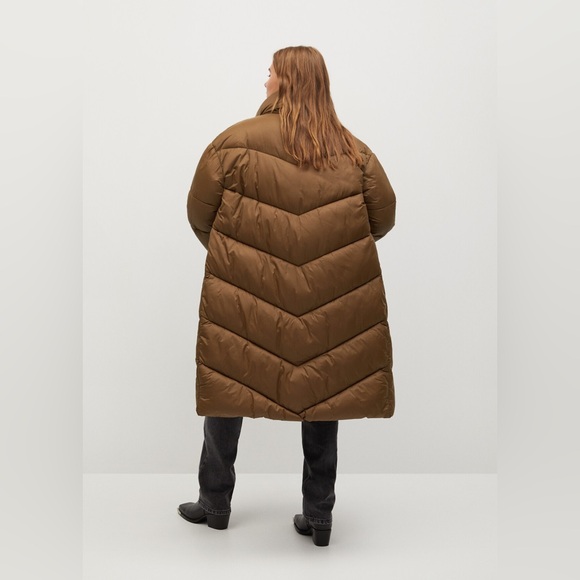 Mango | Jackets & Coats | Mango Mng Brown Oversized Padded Puffer ...
